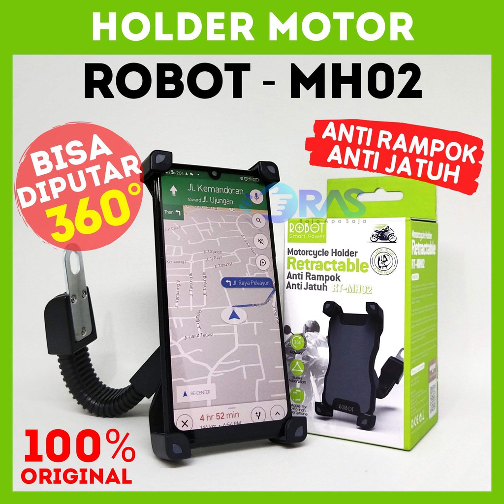 Jual Holder HP Motor Phone Handphone Holder Motor Robot RT-MH02 Holder ...