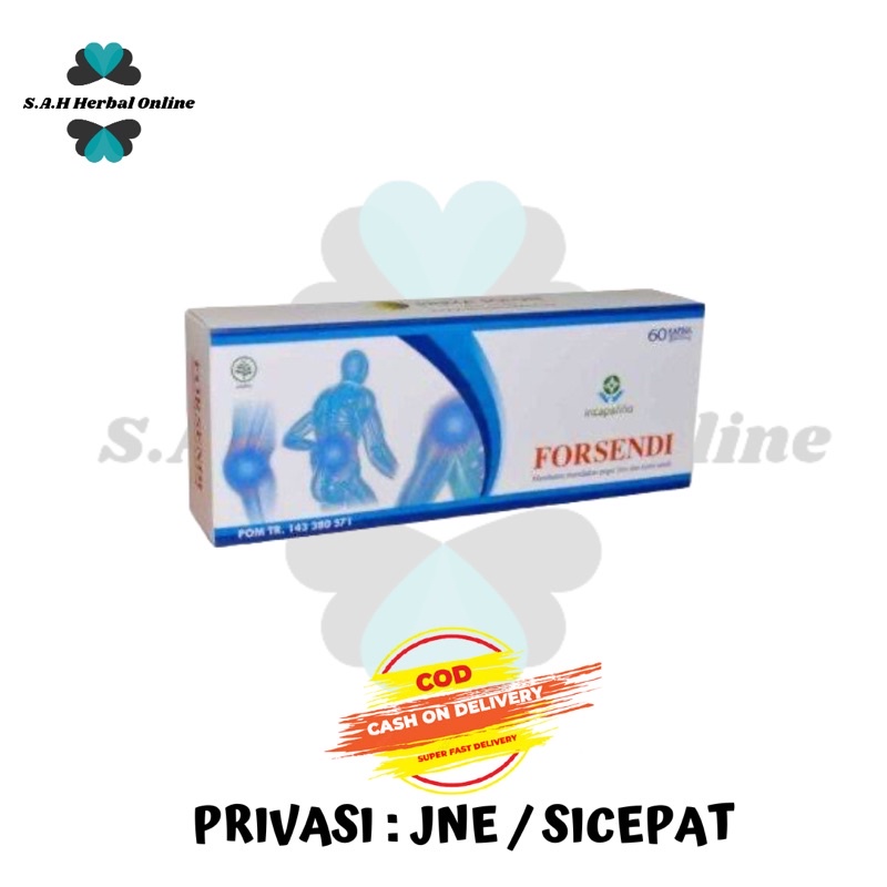 Jual Forsendi 60 Kapsul Obat Nyeri Sendi Rhematik Sakit Pinggang Asam ...