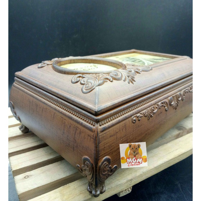 Jual Kotak perhiasan Elegant motif Kayu Kotak musik Jewelry Music Box ...