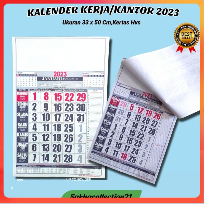 Jual Grosir Kalender Polos Murah Kalender Kerja/Kantor/Kelas 2023 ...