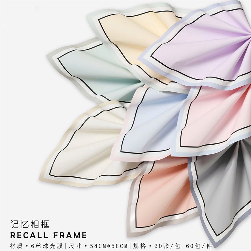 Jual (20lembar) Kertas Bunga Buket Cellophane List / Frame Color Opp ...