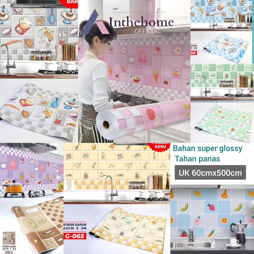 Jual Wallstiker Dapur 60CM x 500cm Premium Class Wallpaper Sticker ...