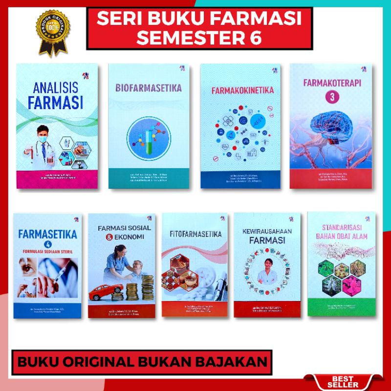 Jual Buku FARMASI Semester 6 ANALISIS FARMASI BIOFARMASETIKA FARMAKOKINETIKA FARMAKOTERAPI 3 ...