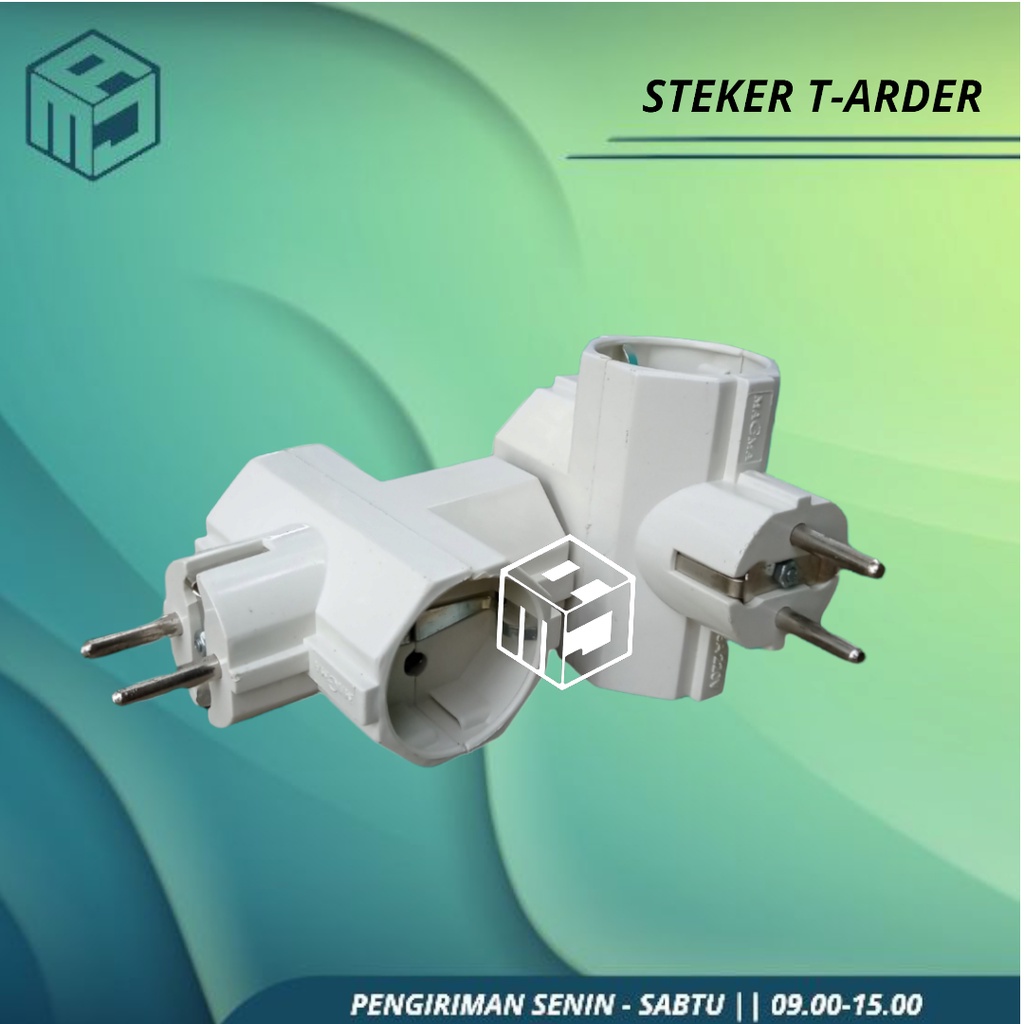 Jual STEKER T ARDE PUTIH / STOP KONTAK T BAMBU / CABANG 3 / Tusuk ...