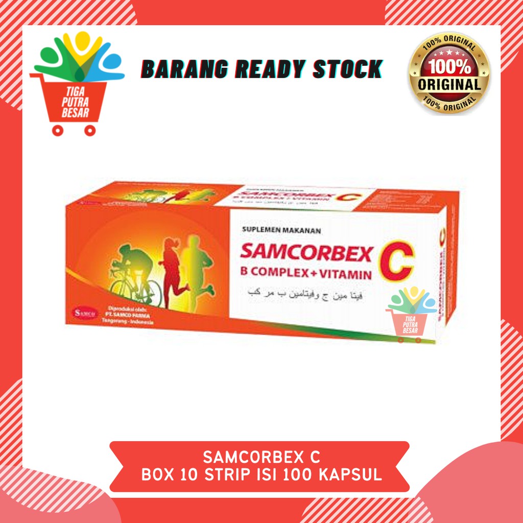 Jual SAMCORBEX C VITAMIN C B COMPLEX BOX 10 STRIP ISI 100 KAPSUL ...