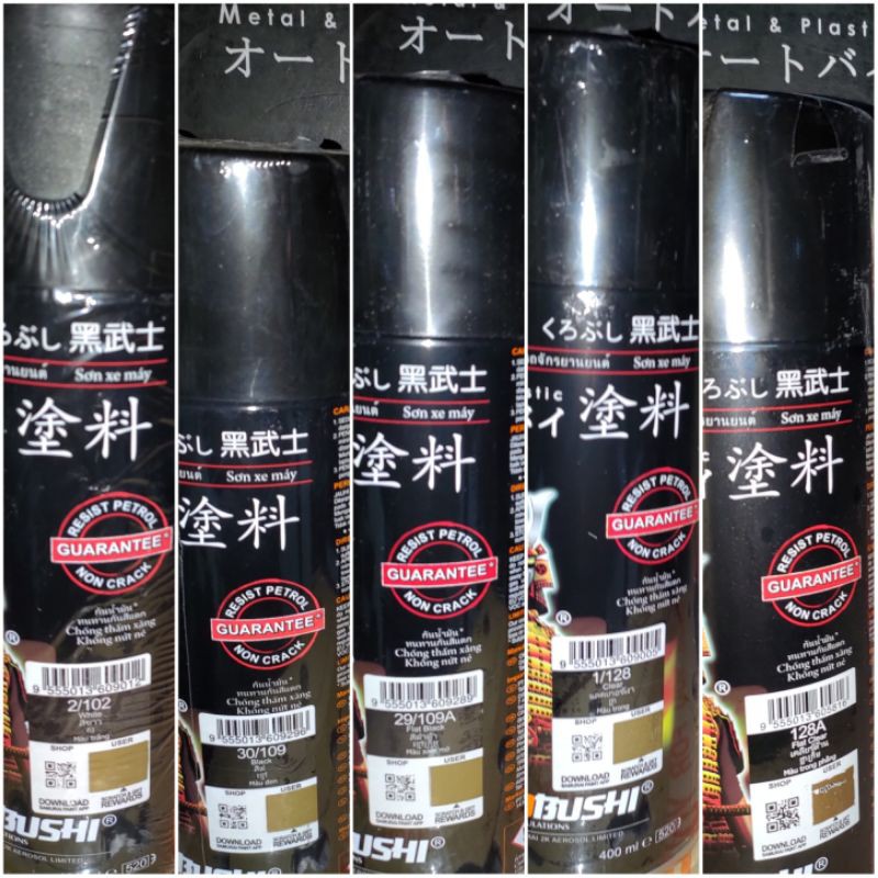 Jual Pylox Samurai Cat Semprot Warna Standart Hitam Doff Clear Doff ...