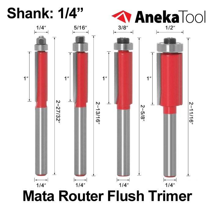 Jual AT Mata Profil Router 1/4 Flush Trimmer Bits | Shopee Indonesia