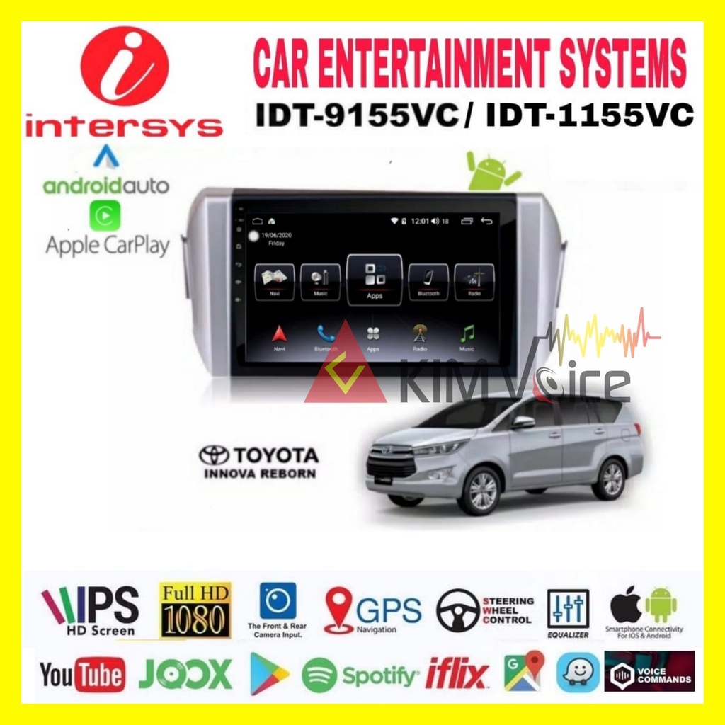 Jual Head Unit Android Intersys OEM Innova Reborn 9 inch 10 inch Soket ...