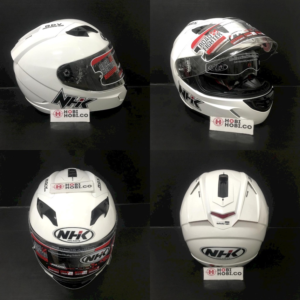 Jual HELM NHK GP 1000 WHITE DOUBLE VISOR FULL FACE GP1000 | Shopee ...