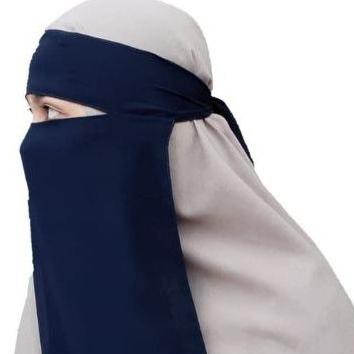 Jual Terkini CADAR BANDANA SIFON SILK JETBLACK NIQAB BANDANA 2 LAYER TANPA JAHITAN BAWAH MATA 08 ...