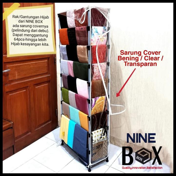 Jual Rak Hijab / Lemari Gantung Jilbab / Rak Jilbab With Dust Cover ...