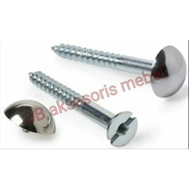 Jual SKRUP KACA CERMIN 8 X 1" ISI 100pcs SOLA / SEKRUP WOOD SCREWS 25 ...