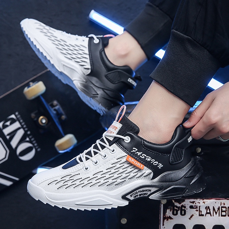 Jual Sepatu sneakers Import pria motif sisik ikan gaya keren dan elegan ...