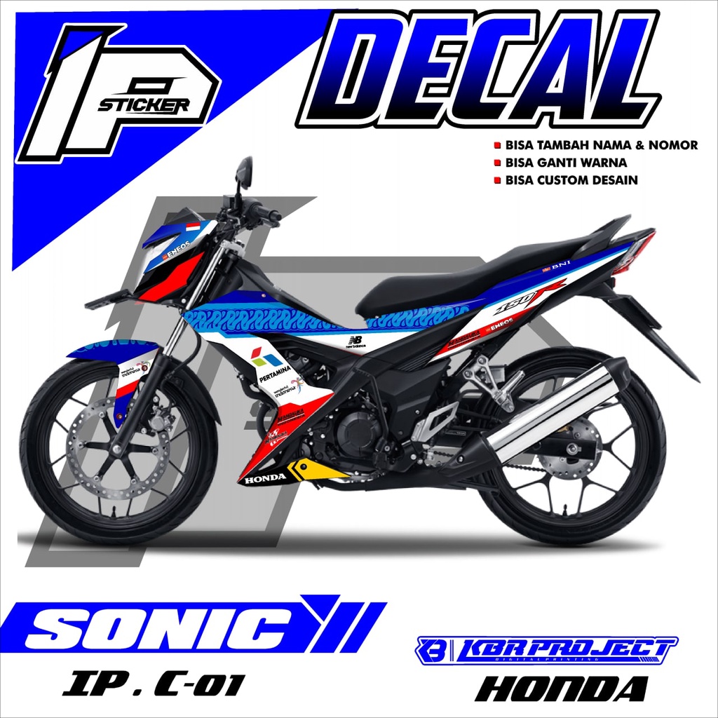 Jual Decal SONIC- Sticker Decal Variasi List HONDA SONIC Design IP ...