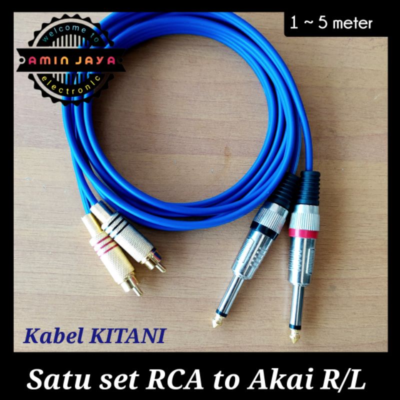 Jual Satu set kabel RCA to Akai 6,5 kabel KITANI 1 sampai 5 meter ...