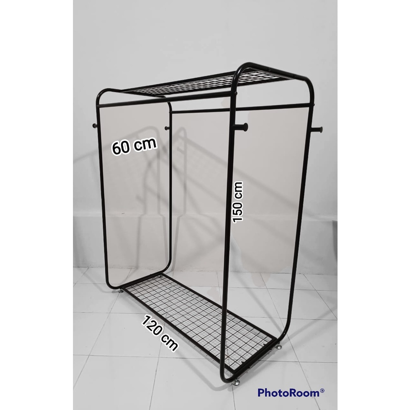 Jual DRJ - Gawang Baju Rak Gantungan Baju Multi Oval Double Rak Ram ...