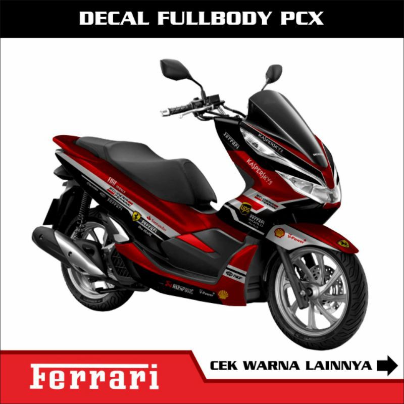 Jual Decal full body Honda PCX variasi ferrari | Shopee Indonesia