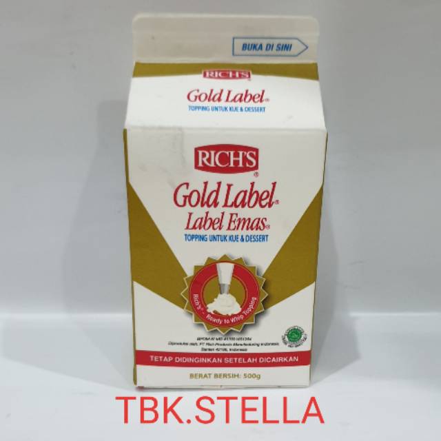 Jual RICHS WHIPPING CREAM GOLD LABEL 500 gr | Shopee Indonesia