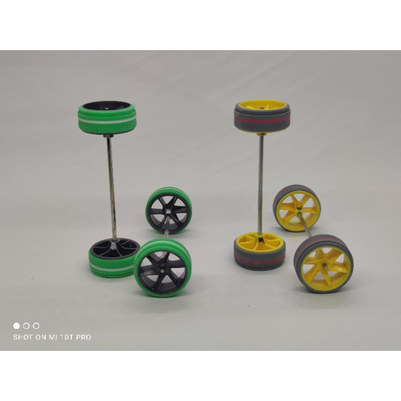 Jual tamiya ban bubut sto medium velg 6 spoke custom rata leher 2 warna ...