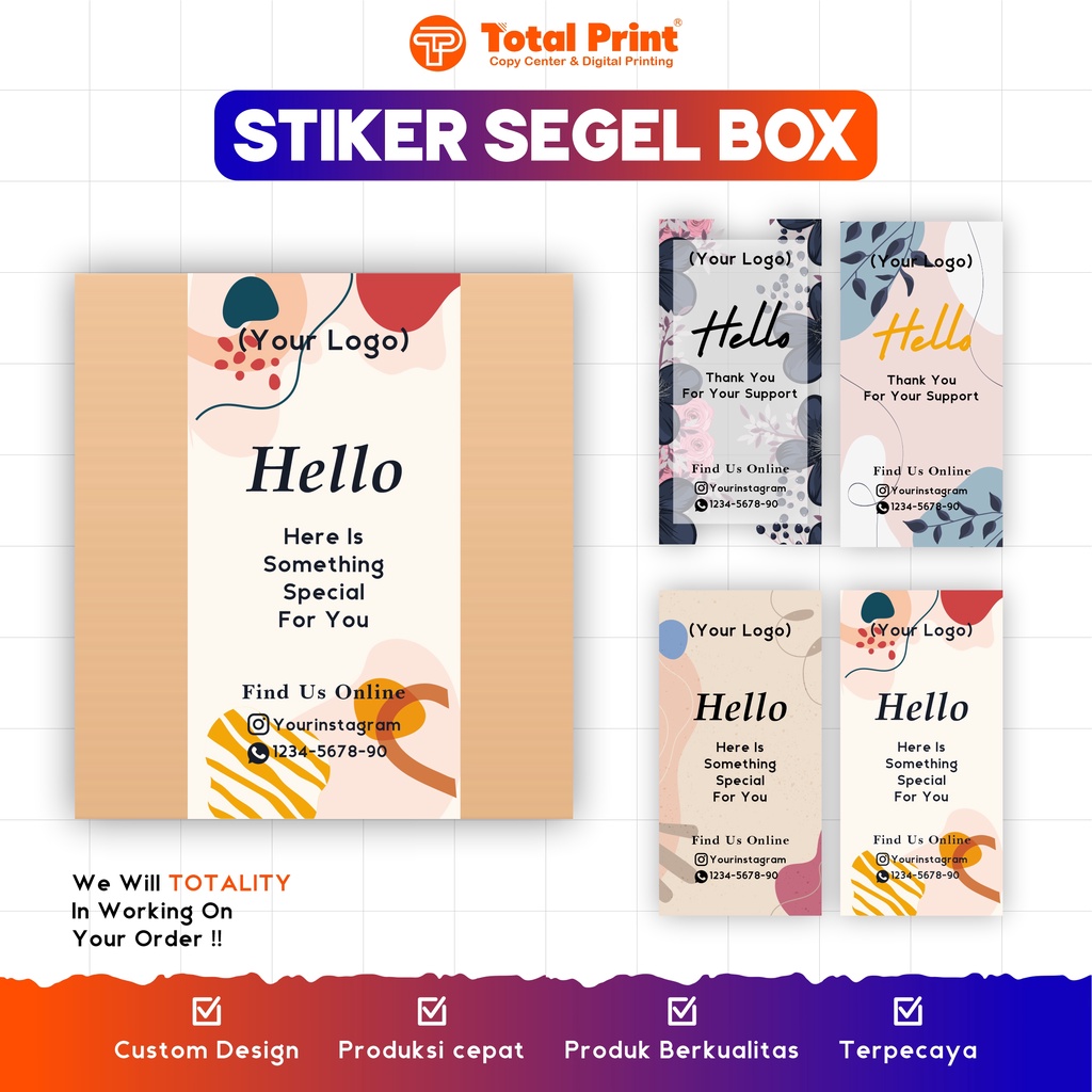 Jual STIKER SEGEL BOX / LABEL BOX/ STIKER SEAL PACKAGING BOX / STIKER ...