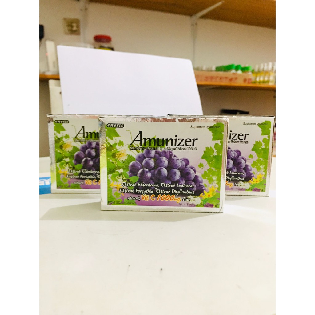 Jual amunizer vitamin c 1000mg kemasan box isi 4 sachet | Shopee Indonesia