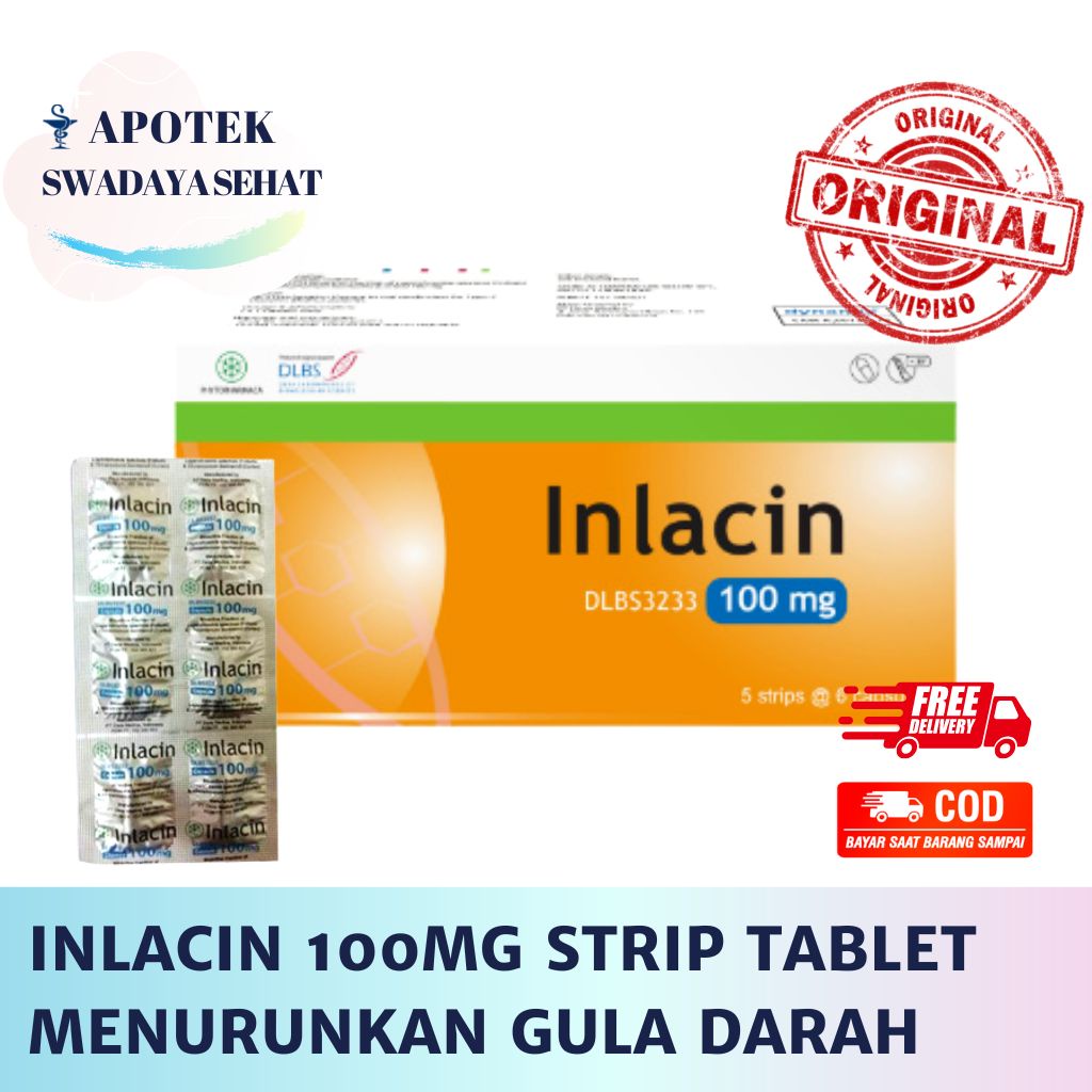 Jual INLACIN 100MG Strip Tablet - Obat Membantu Menurunkan Kadar Gula ...