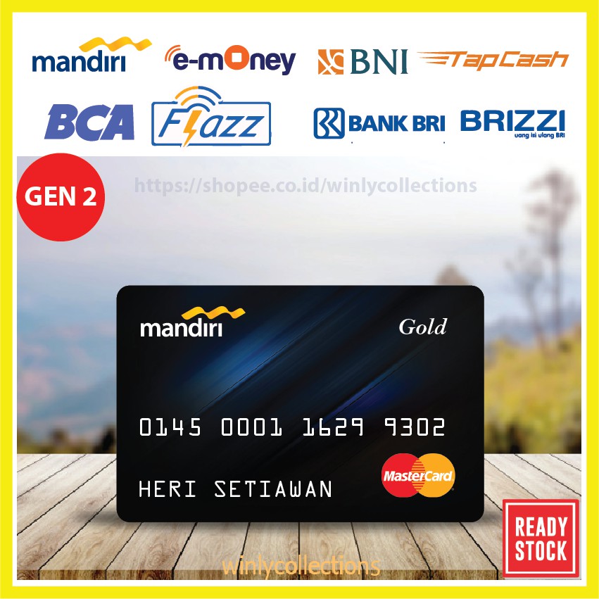 Jual KARTU EMONEY DEBIT CARD GOLD MASTER CARD E MONEY MANDIRI FLAZZ BCA ...