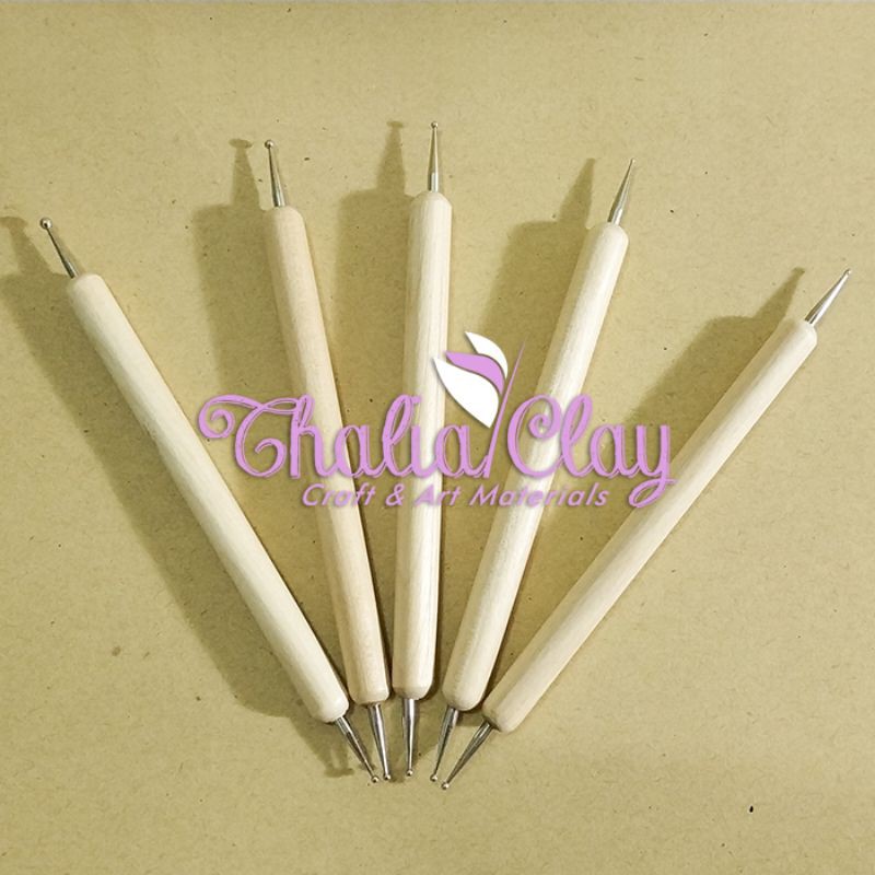 Jual ALAT DOTTING KAYU ALAT CLAY ALAT SCULPTING ALAT MODELLING CLAY ...
