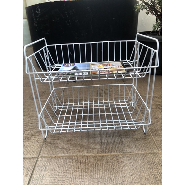 Jual rak 2 susun serba guna / rak 2 tingkat / rak bumbu / rak keranjang ...