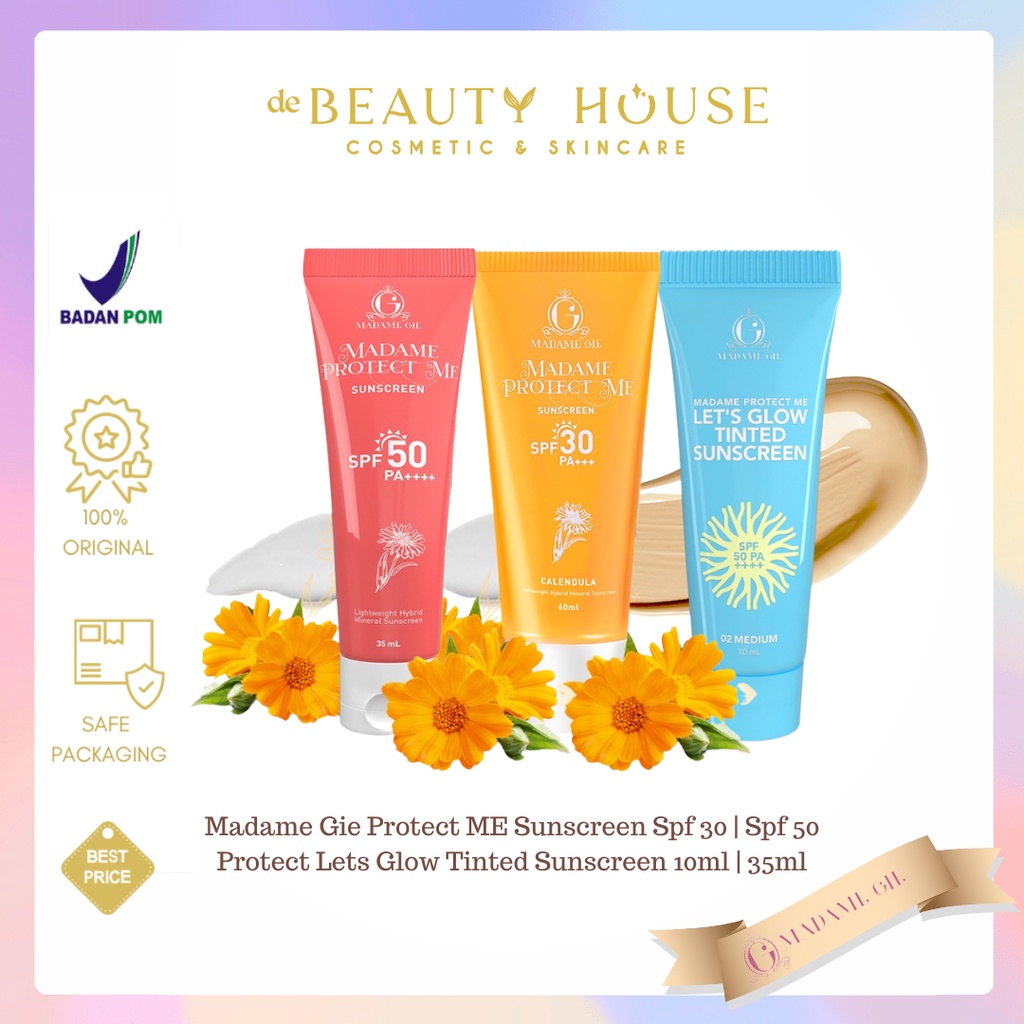 Jual MADAME GIE Madame Protect Me Sunscreen Spf 30 PA++++ | Spf 50 PA++++ | Protect Let's Glow ...