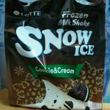Jual lotte snow ice cookies and cream ( 170 ml x 5 pcs ) | Shopee Indonesia