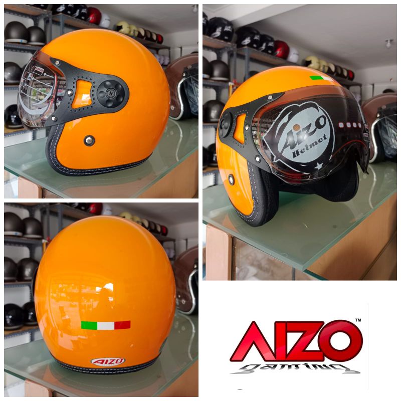 Jual helm pilot italy original 100% aizo | Shopee Indonesia