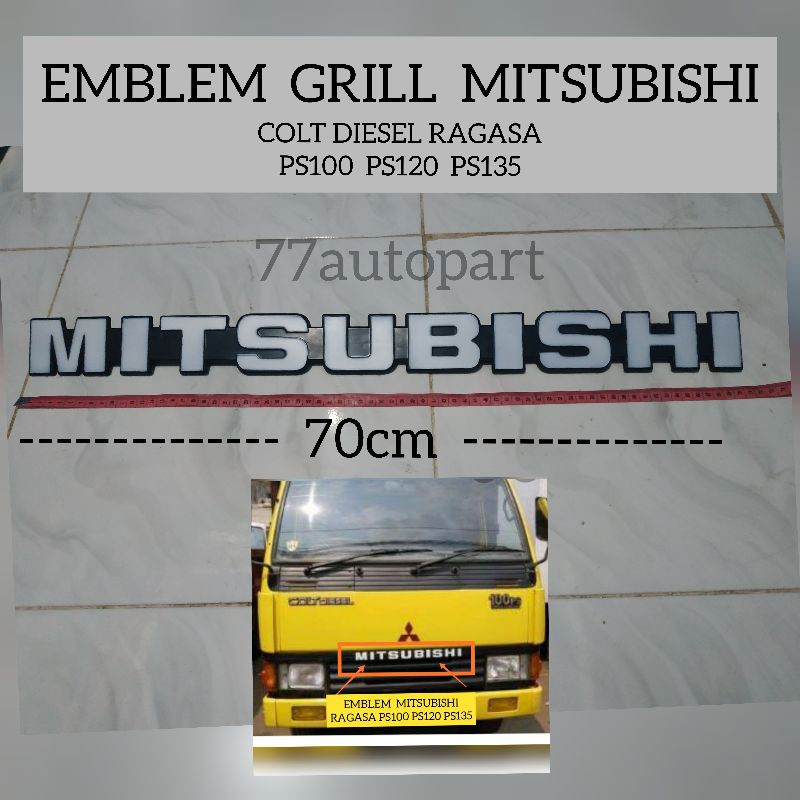 Jual Emblem grill mitsubishi colt diesel ragasa ps100 ps120 panjang ...