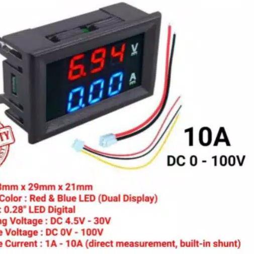 Jual Voltmeter ampere volt Digital Tegangan 0.28" merah biru LED ...