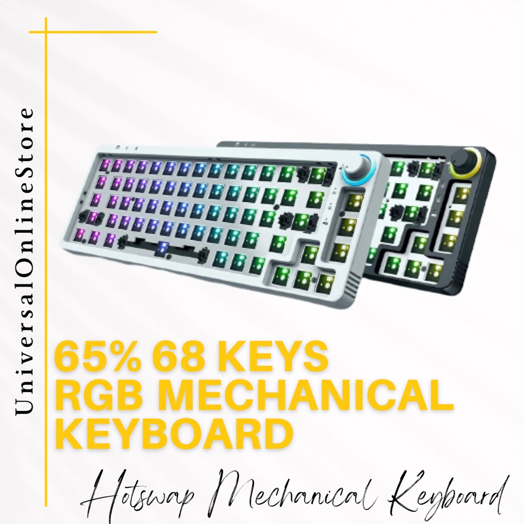 Jual TM680 65% 68keys Custom Mechanical Keyboard Kit With Knob RGB 3 5 ...