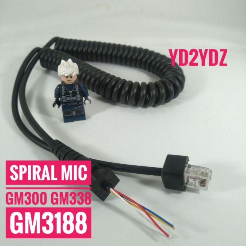 Jual kabel microphone motorola gm mic 8pin handmic spiral extramic ...