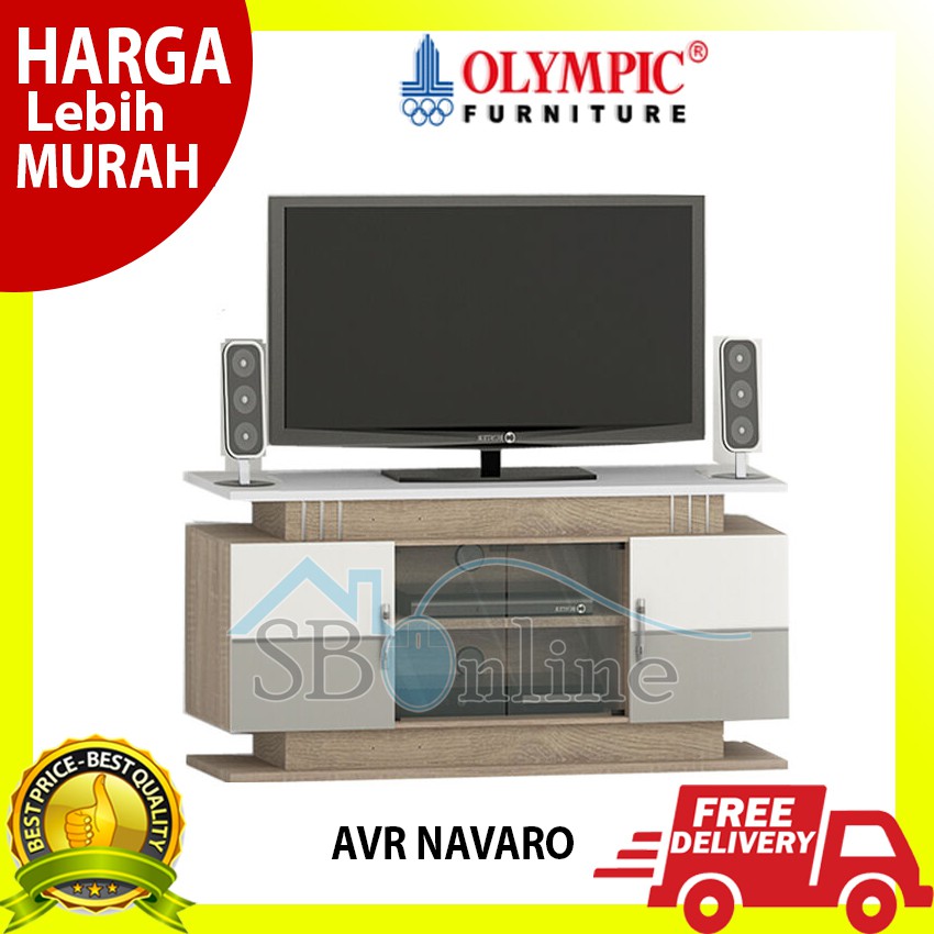 Jual Rak TV Olympic Pintu Kaca Audio Visual Rack - AVR Navaro | Shopee ...