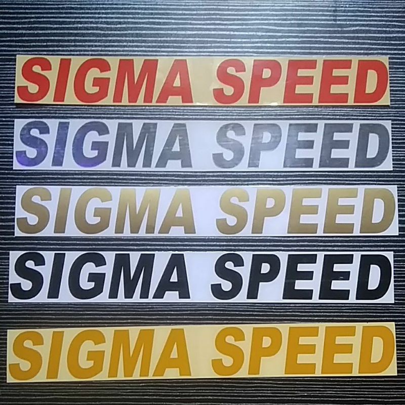 Jual STICKER SIGMA SPEED CUTTING | Shopee Indonesia