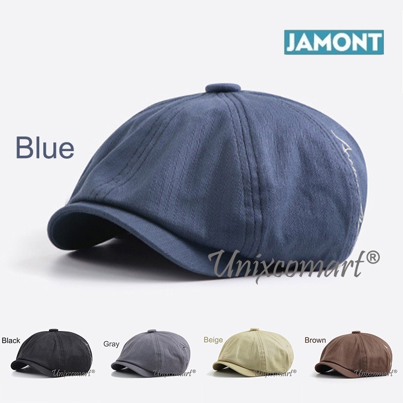 Jual Topi Baret JAMONT BRITISH Style Beret Topi Dewasa Newsboy Flat Hat ...