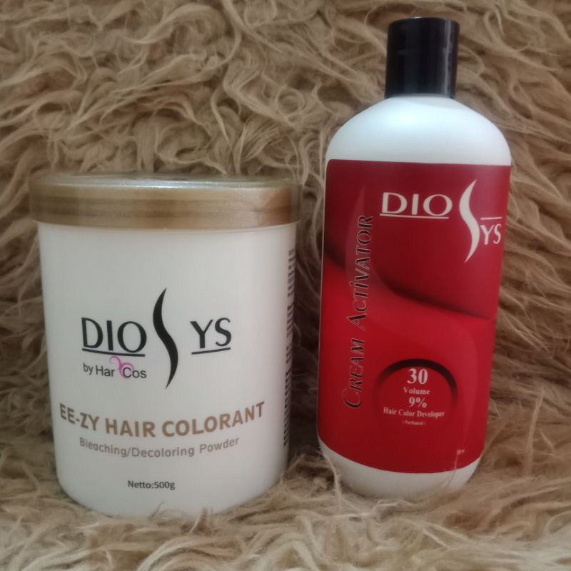 Jual PAKET DIOSYS BLEACHING DECOLORING POWDER DAN OXYDANT 9 % EE ZY ...