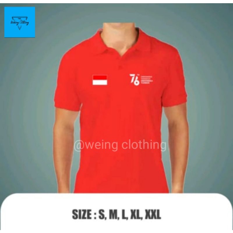 Jual POLO LOGO KEMERDEKAAN INDONESIA | Shopee Indonesia