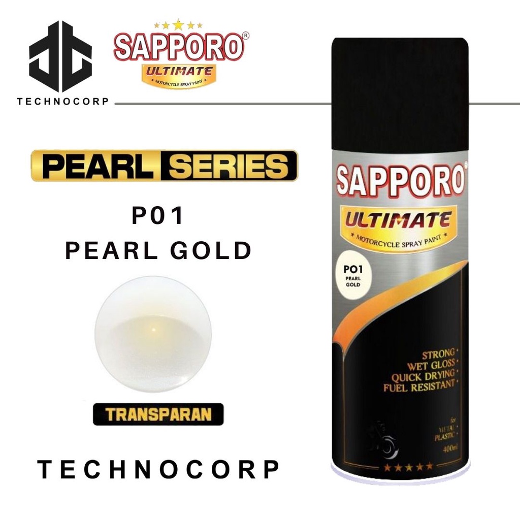 Jual Cat Semprot SAPPORO ULTIMATE P01 PEARL GOLD / MUTIARA LEMBAYUNG ...