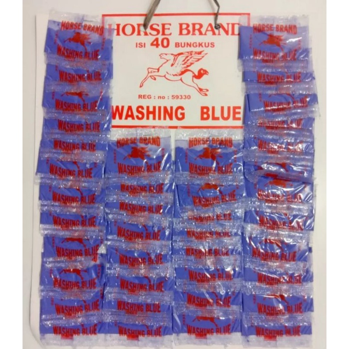 Jual Blau Cuci Bubuk Cap Kuda Terbang 1 Pack Isi 40 Bungkus | Shopee ...