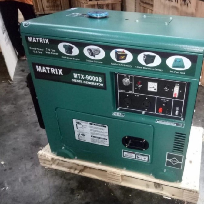 Jual Genset Diesel Super Silent Matrix MTX 9000 S 7000 Watt Generator ...