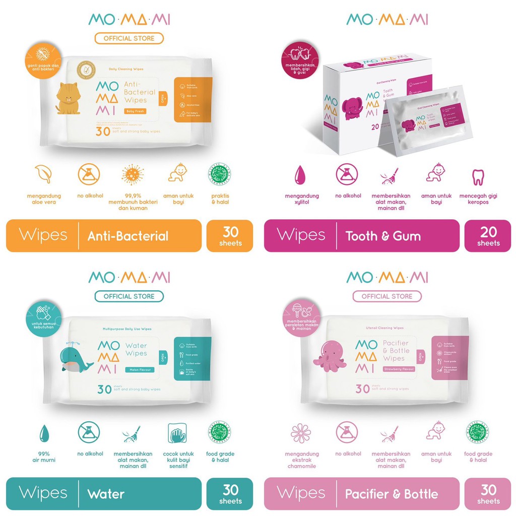 Jual MoMaMi - Wet Wipes / Tisu Basah Bayi & Anak | Shopee Indonesia