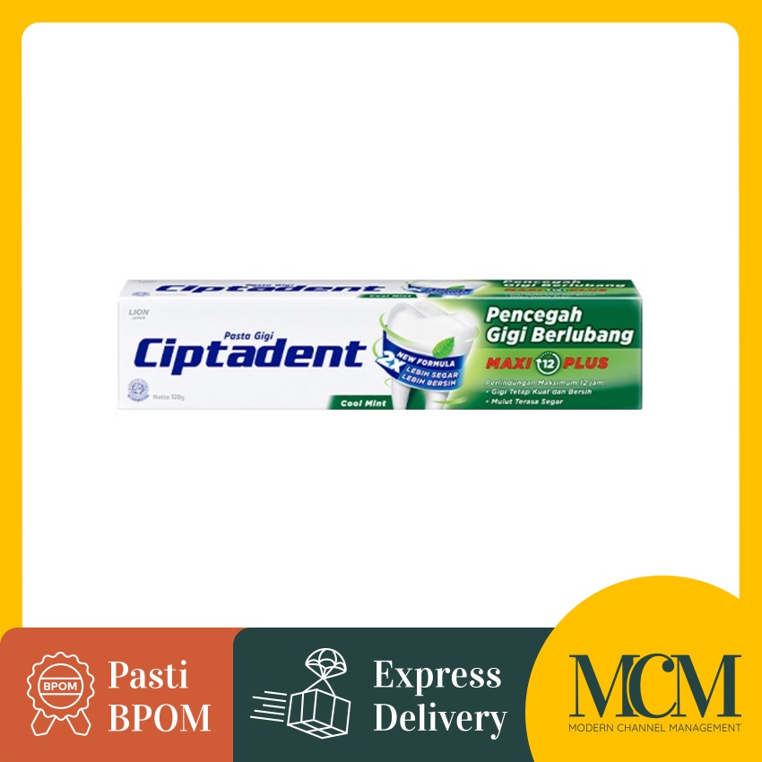 Jual Pasta Gigi - Ciptadent Maxi 12 Plus Cool Mint Toothpaste - 120 gr ...