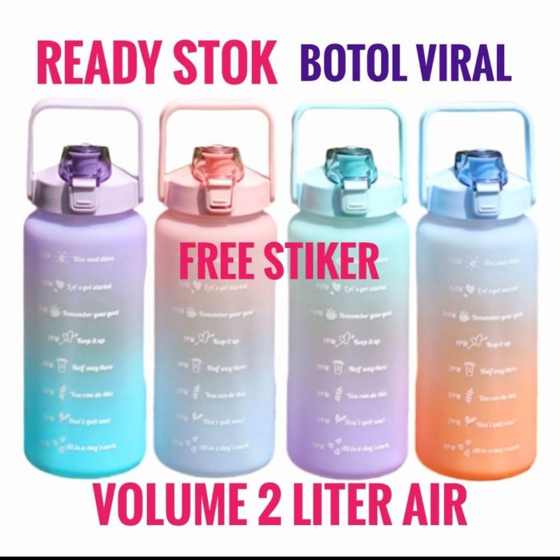 Jual botol minum viral botol minum 2liter botol sport botol olahraga ...