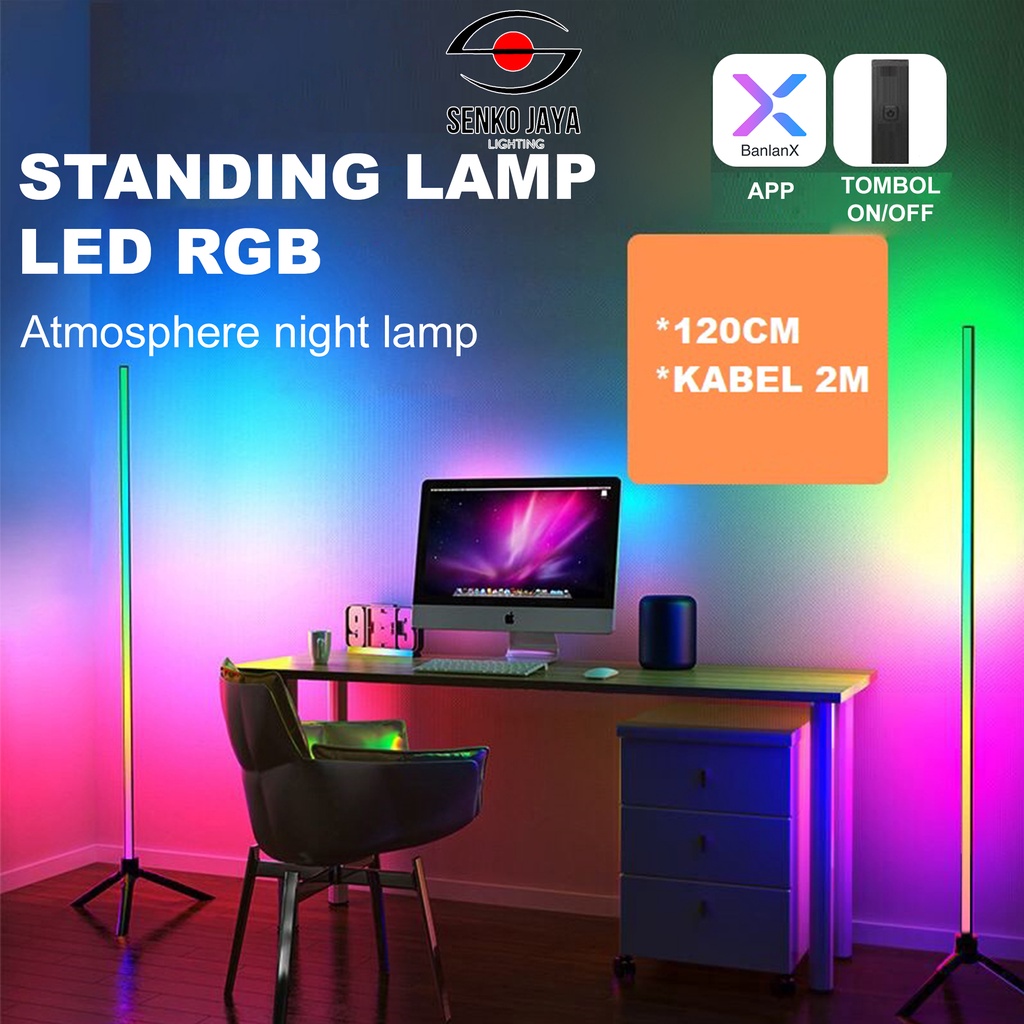 Jual [SJ]Lampu RGB Stand Sudut Lantai Minimalis / Standing Side Floor ...
