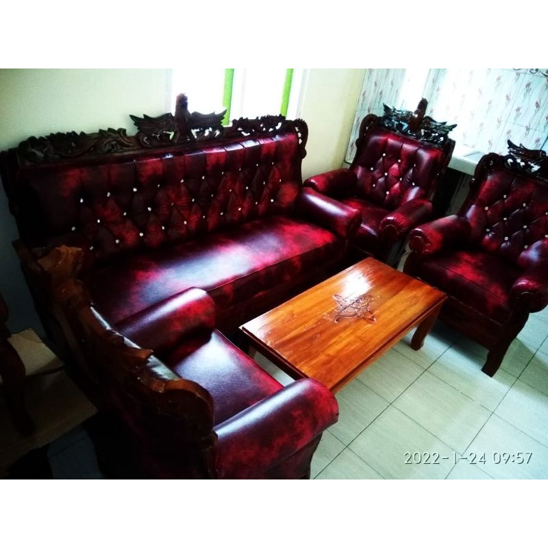 Jual KURSI TAMU UKIR GAJAH/GARUDA KELAS BIASA(KHUSUS MAGELANG N ...