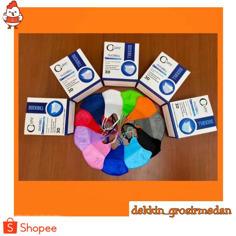 Jual MASKER DUCKBILL CARE WARNA WARNI 1 BOX = 50 PCS (MASKER MEDIS ...